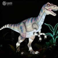 China Dinosaur Lantern Sculpture by Zigong Lantern Factory - T-Rex Lantern for Jurassic Park Decor for sale
