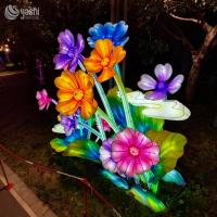 China Custom Colorful Wild‑Flower Lantern Sculpture, Large LED Mixed Floral Light Group for Park Lantern Festival for sale