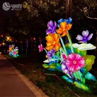 China Custom Colorful Wild‑Flower Lantern Sculpture, Large LED Mixed Floral Light Group for Park Lantern Festival for sale