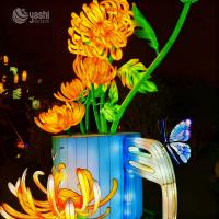 China Zigong Lantern Manufacturer - Chrysanthemum Design Lantern for Holiday Mall Decorations for sale