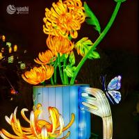 China Zigong Lantern Manufacturer - Chrysanthemum Design Lantern for Holiday Mall Decorations for sale