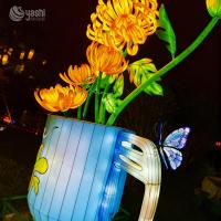 China Zigong Lantern Manufacturer - Chrysanthemum Design Lantern for Holiday Mall Decorations for sale