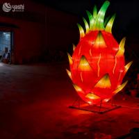 China Large Outdoor Garden Decorative Lantern - Customizable Dragon Fruit Shaped Sculpture Lantern for sale