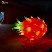 China Large Outdoor Garden Decorative Lantern - Customizable Dragon Fruit Shaped Sculpture Lantern for sale