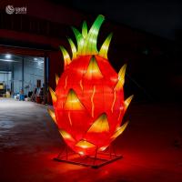 China Large Outdoor Garden Decorative Lantern - Customizable Dragon Fruit Shaped Sculpture Lantern for sale