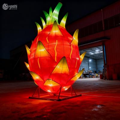 China Large Outdoor Garden Decorative Lantern - Customizable Dragon Fruit Shaped Sculpture Lantern for sale