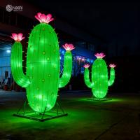 China Creative Green Cactus Decorative Lantern - Waterproof Material for Outdoor and Shopping Mall Decoration for sale