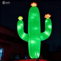 China Creative Green Cactus Decorative Lantern - Waterproof Material for Outdoor and Shopping Mall Decoration for sale