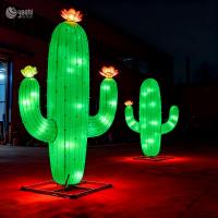 China Creative Green Cactus Decorative Lantern - Waterproof Material for Outdoor and Shopping Mall Decoration for sale