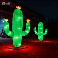 China Creative Green Cactus Decorative Lantern - Waterproof Material for Outdoor and Shopping Mall Decoration for sale