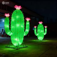 China Creative Green Cactus Decorative Lantern - Waterproof Material for Outdoor and Shopping Mall Decoration for sale