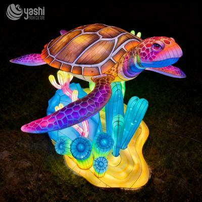 China Chinese Cartoon Animal Lantern - Turtle Sculpture Lantern for Zoo and Ocean Theme Decorations for sale