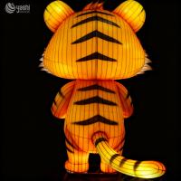 China Custom Cartoon Cute Tiger Lantern | Large LED Animal Character Light Sculpture Multi‑Size for Outdoor Night Exhibition for sale