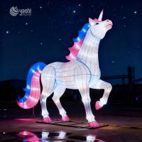 China Traditional Chinese New Year Lanterns Horse Year Lanterns Unicorn Shaped Lanterns Zoo Decoration Lanterns for sale