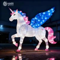 China Traditional Chinese New Year Lanterns Horse Year Lanterns Unicorn Shaped Lanterns Zoo Decoration Lanterns for sale