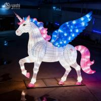 China Traditional Chinese New Year Lanterns Horse Year Lanterns Unicorn Shaped Lanterns Zoo Decoration Lanterns for sale