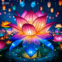 China Customizable Chinese Traditional Outdoor Decorative Lanterns - Lotus Design for sale