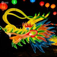China Custom Chinese Dragon Head Lantern, Hanging Oriental Dragon LED Light Sculpture for Festival Show for sale