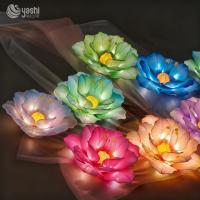 China Custom Multicolor Fabric Flower LED Lantern Set, Hand‑Made Floral Light Ornaments for Festival Decoration for sale