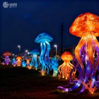 China Colorful Jellyfish Lanterns Night Decor Ambient Light Set Chinese Traditional Festival Lanterns for sale