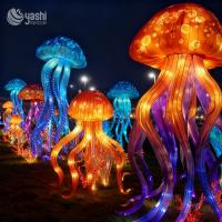 China Colorful Jellyfish Lanterns Night Decor Ambient Light Set Chinese Traditional Festival Lanterns for sale