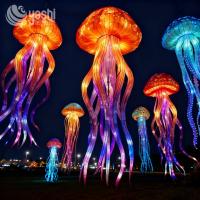 China Colorful Jellyfish Lanterns Night Decor Ambient Light Set Chinese Traditional Festival Lanterns for sale