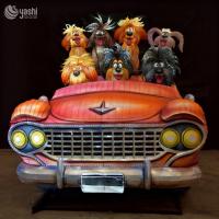 China Zigong Lantern Manufacturer Cartoon Animal Lantern: Starry Night Fluffy Dog Vintage Pet Lantern for sale
