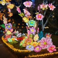 China Colorful Garden Decorative Lanterns, Peony Flower Lanterns for Scene Decoration for sale