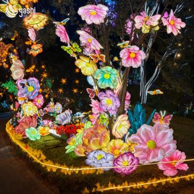 China Colorful Garden Decorative Lanterns, Peony Flower Lanterns for Scene Decoration for sale