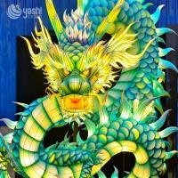 China Custom Chinese Green Dragon Zigong Lantern, Traditional Oriental Dragon LED Light Sculpture, Waterproof Outdoor Festival Light Installation for sale