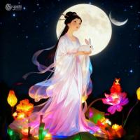China Chinese Style Chang'e and Jade Rabbit Lanterns - Traditional Festival Decoration for sale