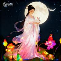 China Chinese Style Chang'e and Jade Rabbit Lanterns - Traditional Festival Decoration for sale