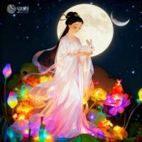 China Chinese Style Chang'e and Jade Rabbit Lanterns - Traditional Festival Decoration for sale