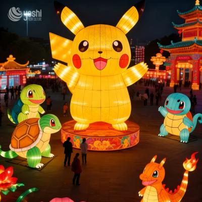 China Custom Cartoon Character Animal Zigong Lantern Set, Cute Anime Creature LED Light Sculpture, Waterproof Outdoor Light Festival Decoration for sale