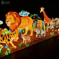 China Outdoor Decorative LED Lanterns - Realistic Lion and Elephant Lanterns by Zigong Lantern Factory for sale