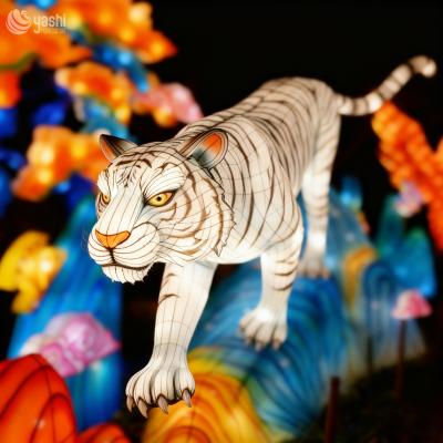 China Zigong Lantern Factory's Tiger Shaped Sculptural Lanterns - Outdoor LED Decorative Lanterns for sale