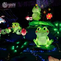 China Custom Frog Lantern Set | Cartoon Frog & Lotus Leaf Flower Light Sculpture for Pond‑Theme Outdoor Light Exhibition for sale