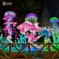 China Custom Underwater Ocean Lantern Scene | Jellyfish Fish Mermaid LED Light Sculpture for Aquatic‑Theme Light Exhibition for sale