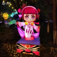 China Chinese Traditional Festival Outdoor Decor LED Lantern, Opera Character Design, Peking Opera Lantern for sale