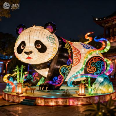 China Traditional Chinese Outdoor Lanterns for Spring and Lantern Festivals - Giant Animal Lanterns, Panda Design for sale
