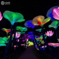 China Custom Passage Lanterns for Zoo/park Gate Entrances, Large-scale Festive Outdoor Lotus Decorative Passage Lights for sale