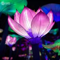 China Custom Passage Lanterns for Zoo/park Gate Entrances, Large-scale Festive Outdoor Lotus Decorative Passage Lights for sale