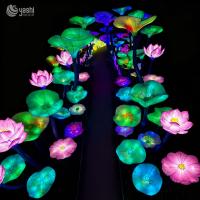 China Custom Passage Lanterns for Zoo/park Gate Entrances, Large-scale Festive Outdoor Lotus Decorative Passage Lights for sale