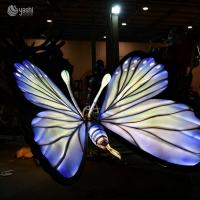 China Outdoor LED Decorative Lantern Butterfly Sculpture Garden Festival Lanterns for sale