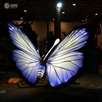 China Outdoor LED Decorative Lantern Butterfly Sculpture Garden Festival Lanterns for sale