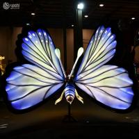 China Outdoor LED Decorative Lantern Butterfly Sculpture Garden Festival Lanterns for sale