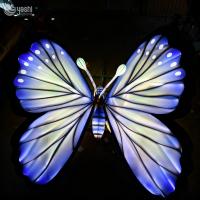 China Outdoor LED Decorative Lantern Butterfly Sculpture Garden Festival Lanterns for sale