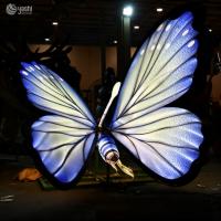 China Outdoor LED Decorative Lantern Butterfly Sculpture Garden Festival Lanterns for sale