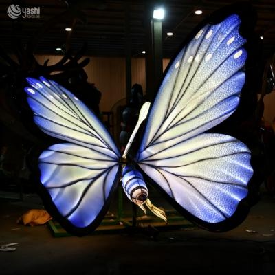China Outdoor LED Decorative Lantern Butterfly Sculpture Garden Festival Lanterns for sale