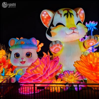 China Chinese New Year & Lantern Festival Large Tiger Lantern Sculptures for Exhibitions for sale